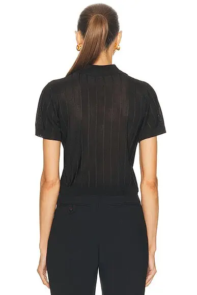 FRAME The Ribbed Polo - Black