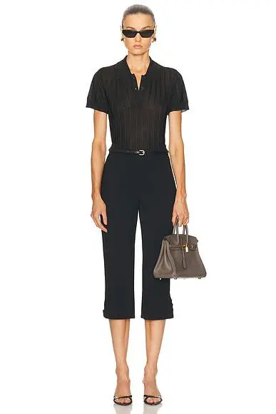 FRAME The Ribbed Polo - Black