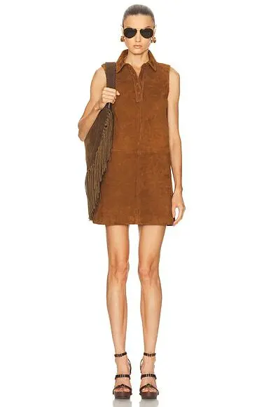 FRAME Suede City Shift Dress