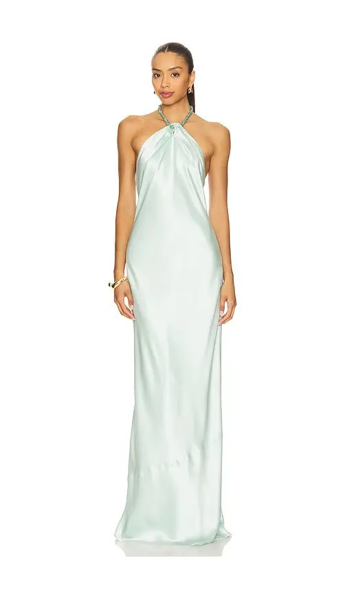 Retrofete Anat Beaded Halterneck Dress