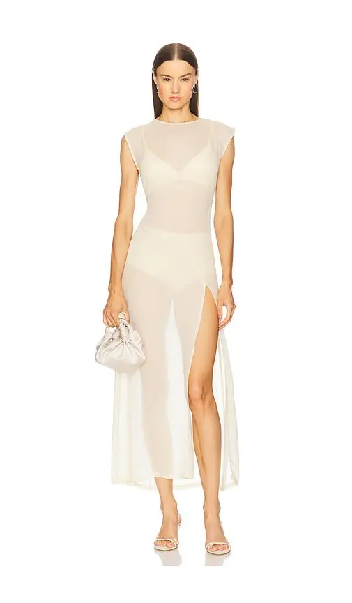 SWF Cap Sleeve Midi Dress - Neutral