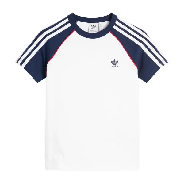Adidas Adicolor 3-stripes Raglan Slim T-shirt - White/night Indigo