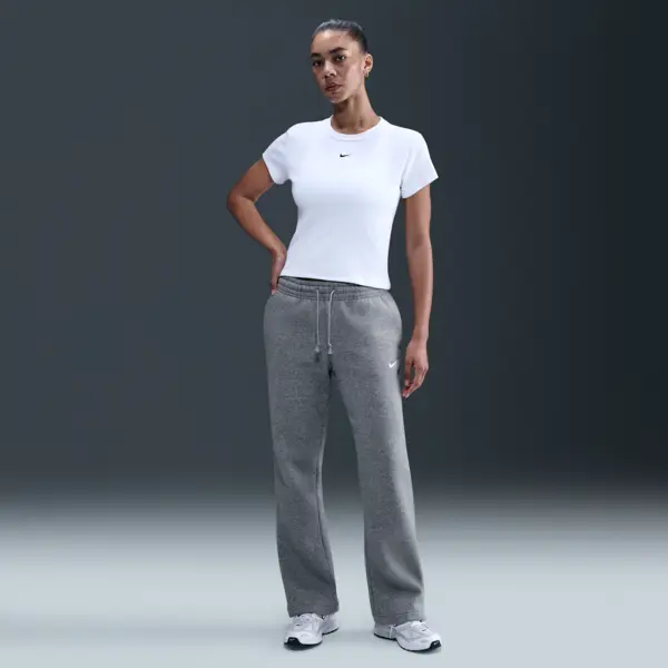 Nike Sportswear Phoenix Fleece Mid-rise Open-hem Pants - Grey