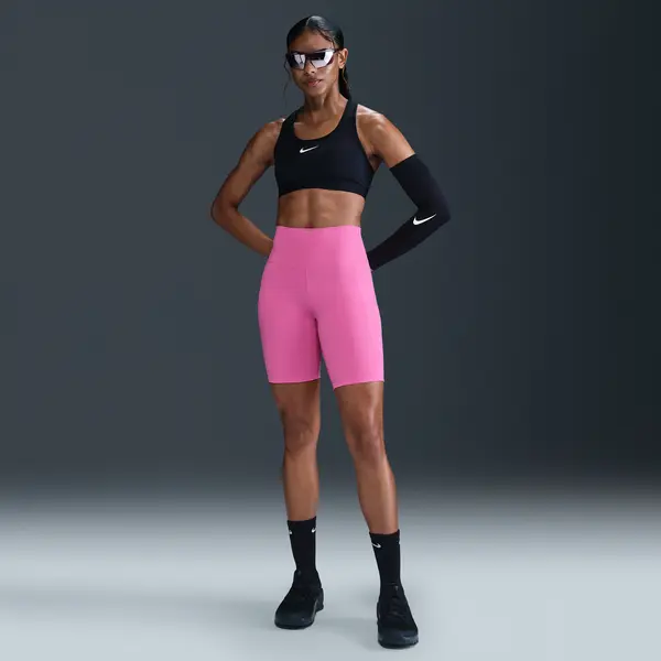 Nike One High-waisted 8" Biker Shorts With Pockets - Pink