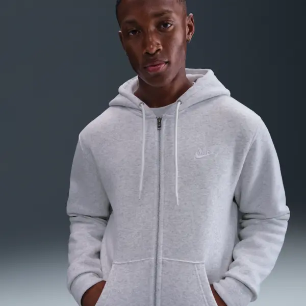 Nike Club Full-zip Fleece Hoodie - Brown