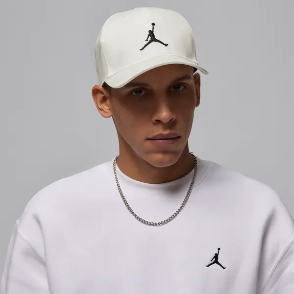JORDAN Rise Structured Curved-bill Hat - White