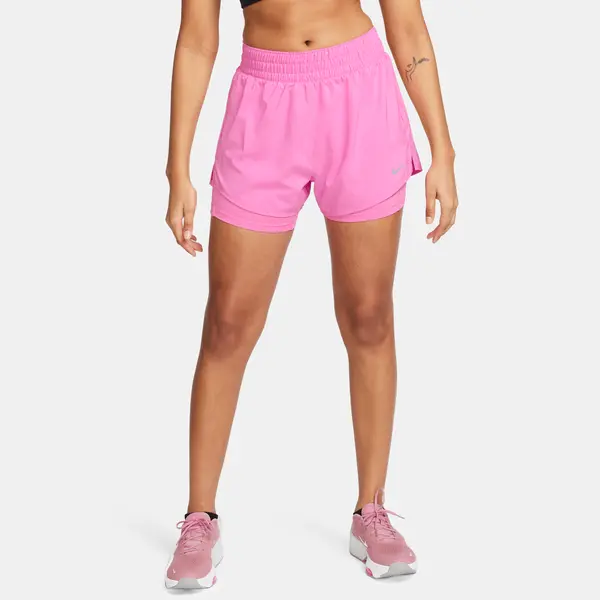Nike One Dri-fit High-waisted 3" 2-in-1 Shorts - Red