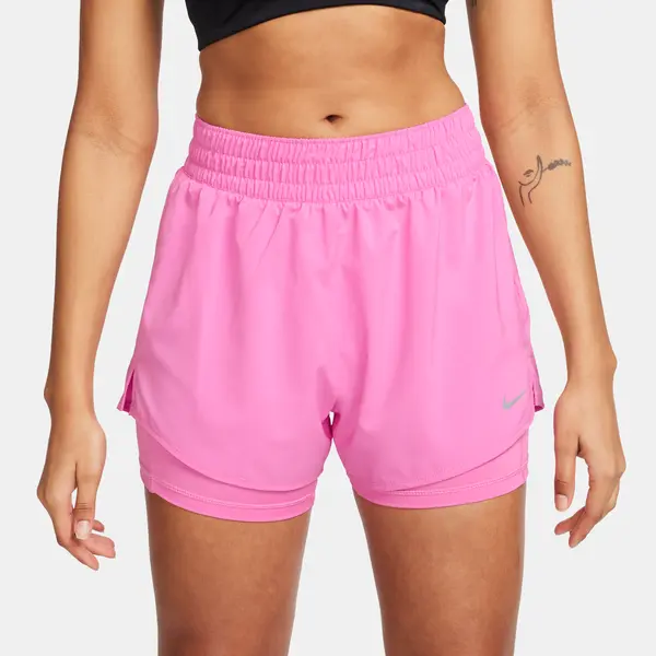 Nike One Dri-fit High-waisted 3" 2-in-1 Shorts - Red