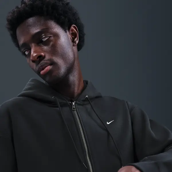 Nike Solo Swoosh Full-zip Fleece Hoodie - Black