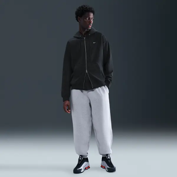 Nike Solo Swoosh Full-zip Fleece Hoodie - Black