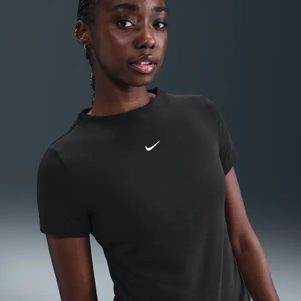 Nike Sportswear Chill Knit Tight Short-sleeve Mock-neck Top - Black