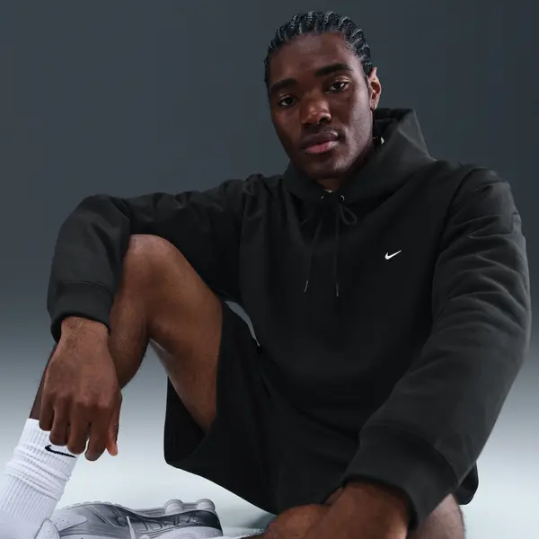 Nike Solo Swoosh Pullover Hoodie - Black