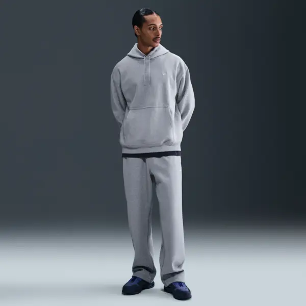 Nike Solo Swoosh Pullover Hoodie - Grey