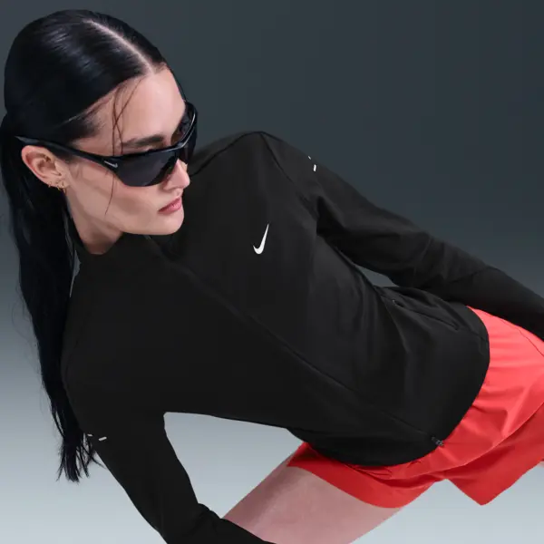Nike Swift Dri-fit Full-zip Mid-layer Running Top - Black