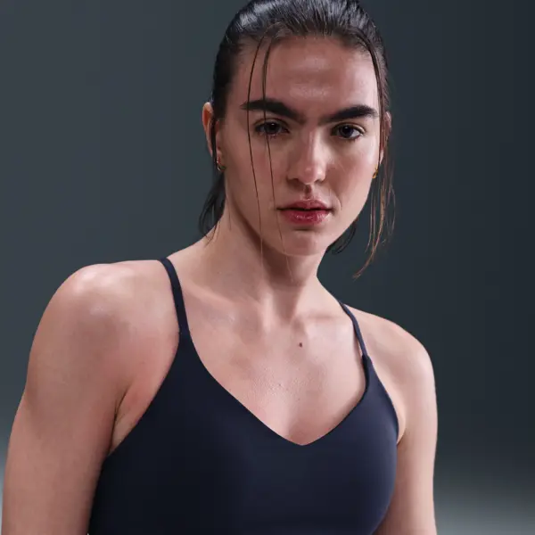 Nike Indy Light Support Padded Adjustable Sports Bra - Blue