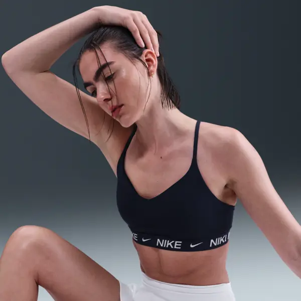 Nike Indy Light Support Padded Adjustable Sports Bra - Blue