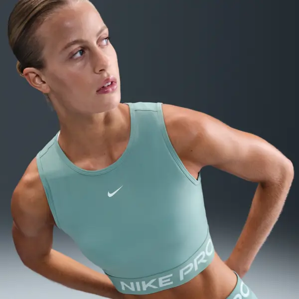 Nike Pro Dri-fit Cropped Tank Top - Green