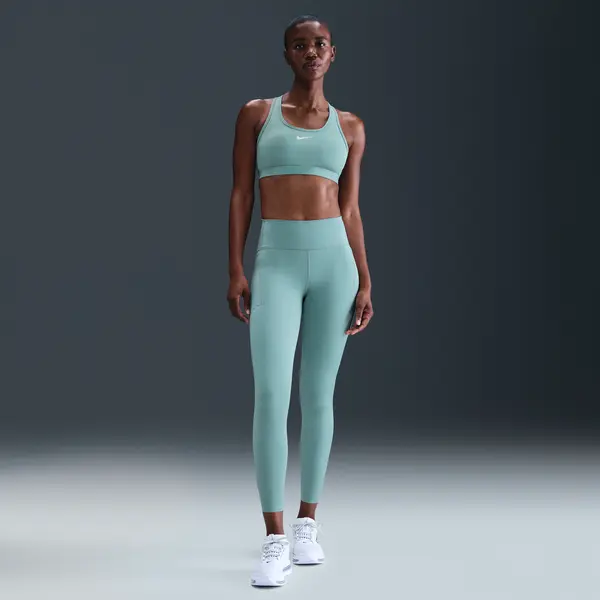 Nike Swift High-waisted 7/8 Running Leggings With Pockets - Green