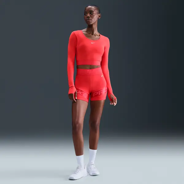 Nike Pro Sculpt Dri-fit High-waisted 5" Biker Shorts - Red