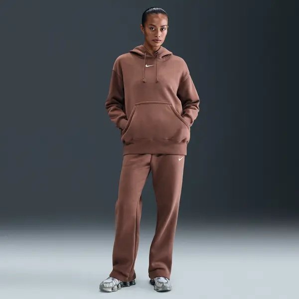 Nike Sportswear Phoenix Fleece Oversized Pullover Hoodie - Brown