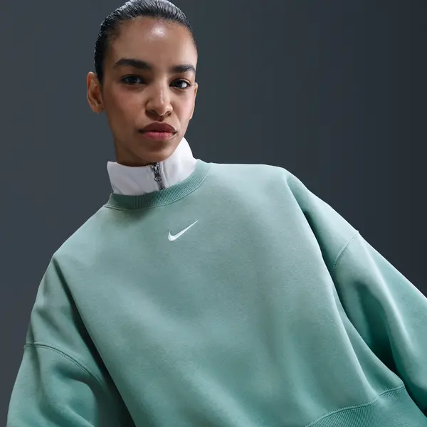 Nike Sportswear Phoenix Fleece Crew-neck Sweatshirt - Green