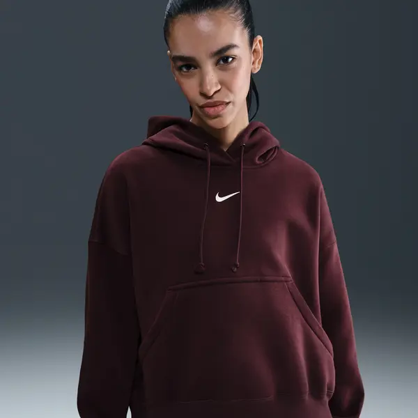 Nike Sportswear Phoenix Fleece Over-oversized Pullover Hoodie - Red