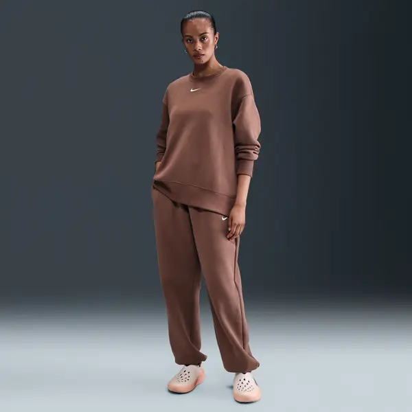 Nike Sportswear Phoenix Fleece Oversized Crew-neck Sweatshirt - Brown
