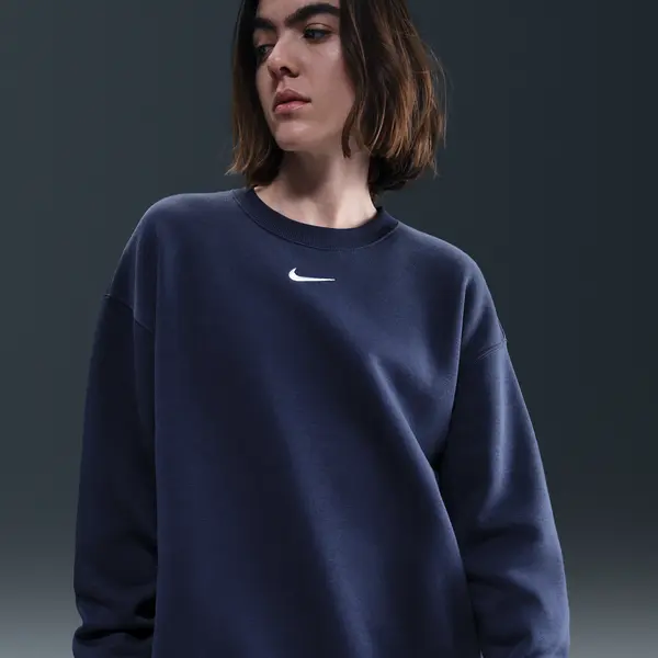 Nike Sportswear Phoenix Fleece Oversized Crew-neck Sweatshirt - Blue