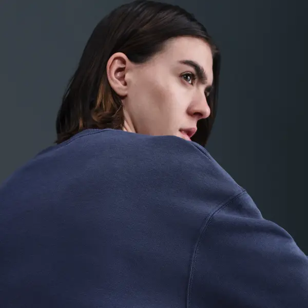 Nike Sportswear Phoenix Fleece Oversized Crew-neck Sweatshirt - Blue