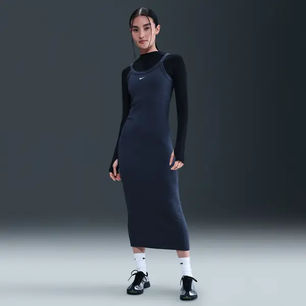 Nike Womens Dresses Nike Dress Grey NWT Nike Tech Fleece Maxi Dress