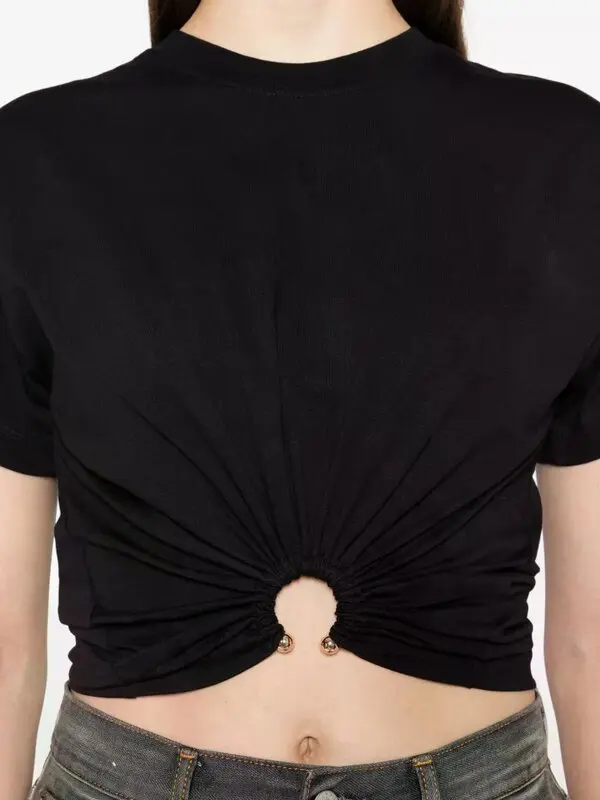 Rabanne Ring-detail T-shirt - Black