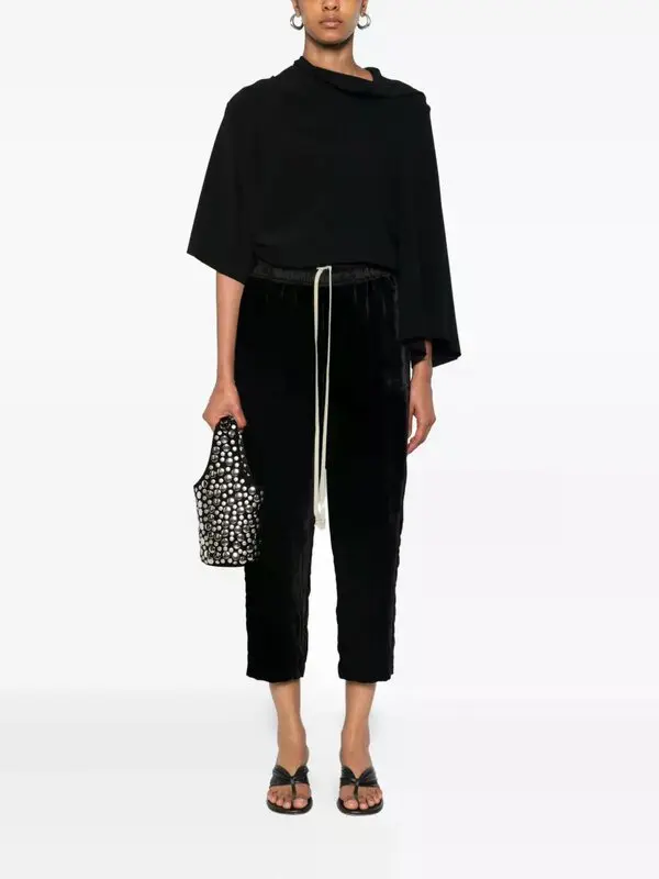 Rick Owens Velvet Drawstring Trousers