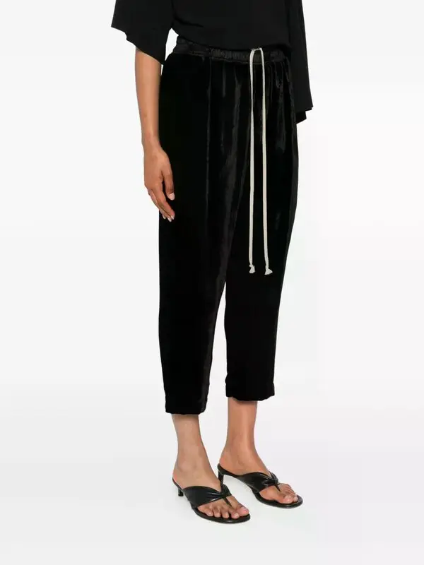 Rick Owens Velvet Drawstring Trousers