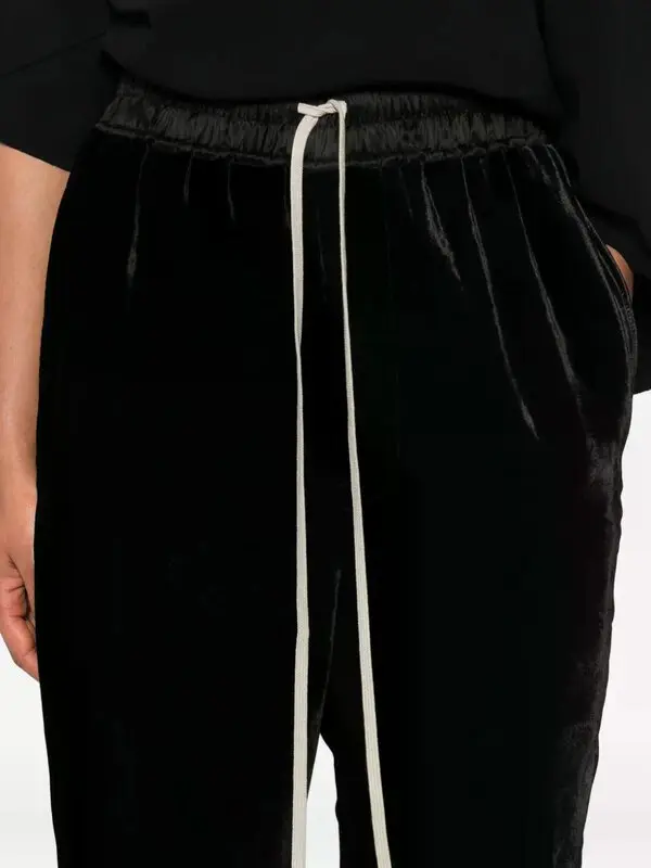 Rick Owens Velvet Drawstring Trousers