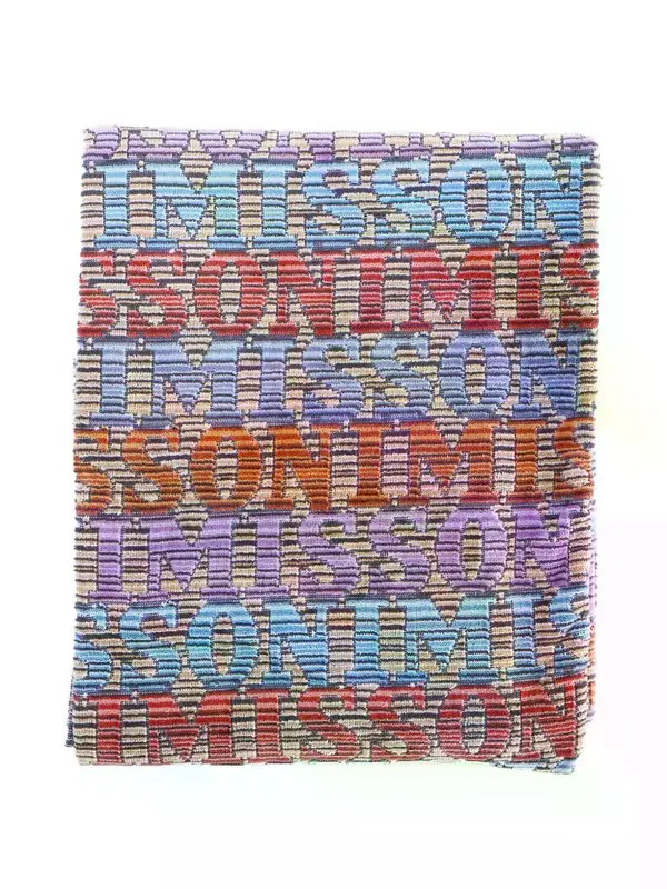 Missoni Logo-pattern Bath Towel - Blue
