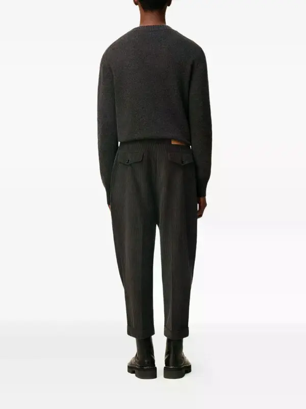 AMI Paris Pleated Cuffed Trousers