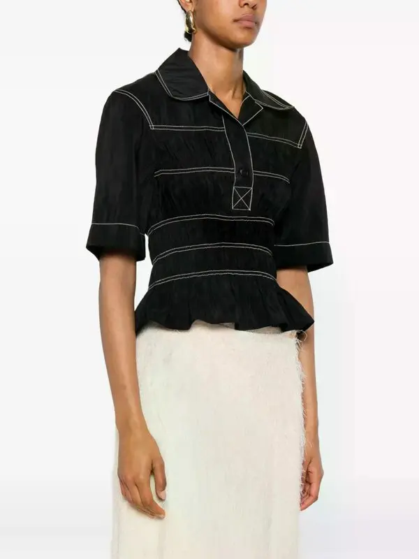 Nanushka Smocked-detail Shirt