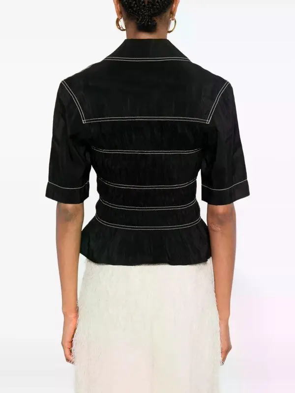 Nanushka Smocked-detail Shirt