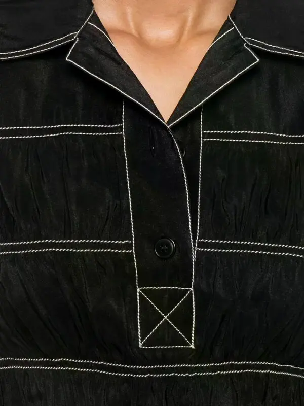 Nanushka Smocked-detail Shirt