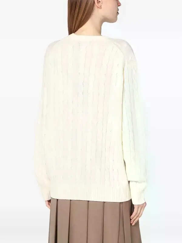 Polo Ralph Lauren Cable-knit Crew-neck Sweater - Neutrals