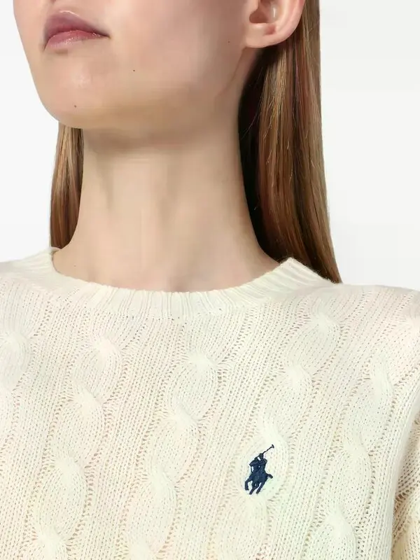 Polo Ralph Lauren Cable-knit Crew-neck Sweater - Neutrals