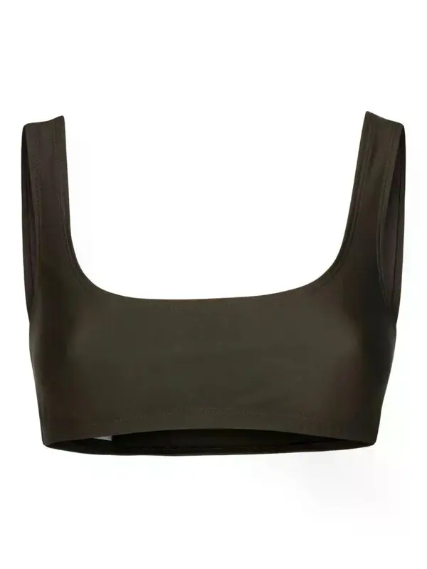 Andamane Square-neck Top - Brown