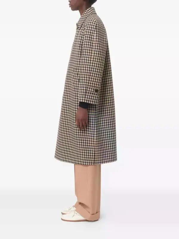 Valentino Garavani Single-breasted Vichy-patterned Coat