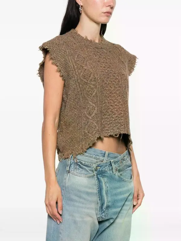 R13 Cable-knit Sleeveless Sweater