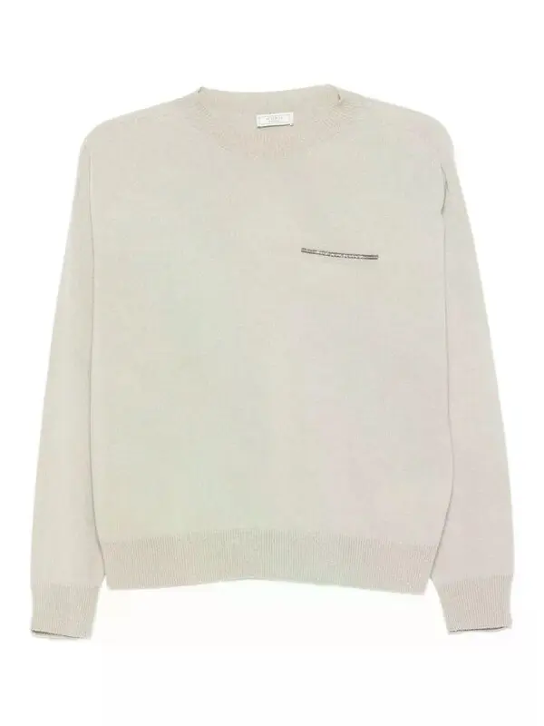 Peserico Embellished Crew Neck Sweater
