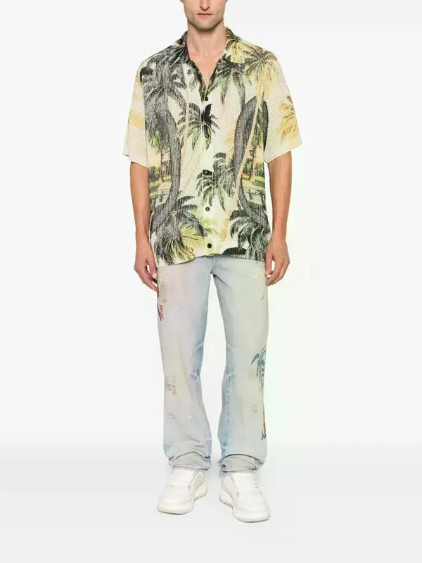 Amiri Palm Tree-print Shirt - Green