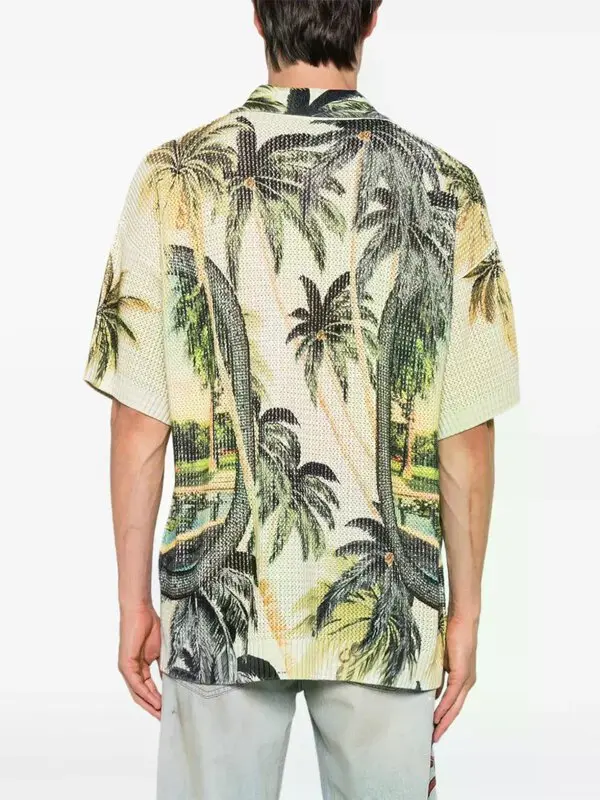 Amiri Palm Tree-print Shirt - Green