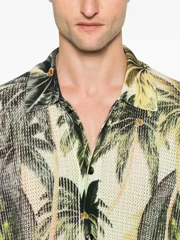 Amiri Palm Tree-print Shirt - Green