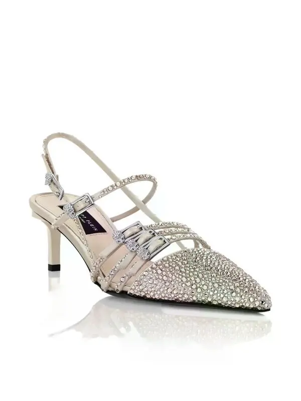 Philipp Plein Rhinestone-embellished Slingback Pumps