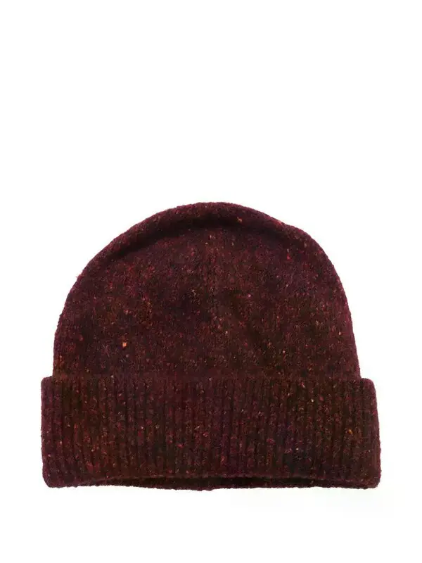 Brunello Cucinelli Speckled Wool Beanie - Red